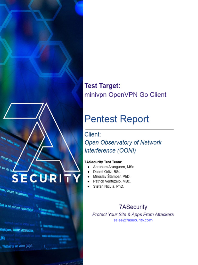 Minivpn OpenVPN Go Client Pentest | PDF | Security | Computer Security