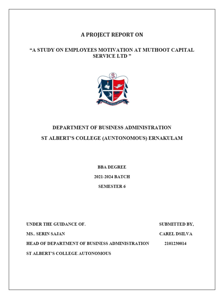 Carel Major Project Final | PDF | Motivation | Motivational