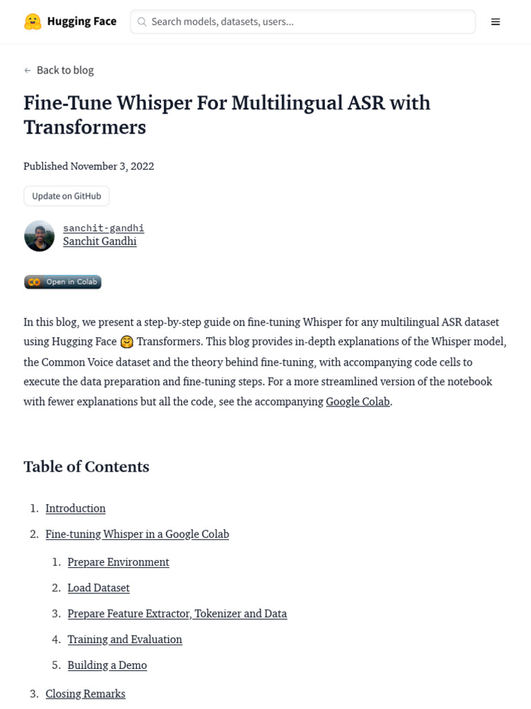 Fine-Tuning Whisper for Multilingual ASR | PDF | Speech Recognition | Sampling (Signal Processing)