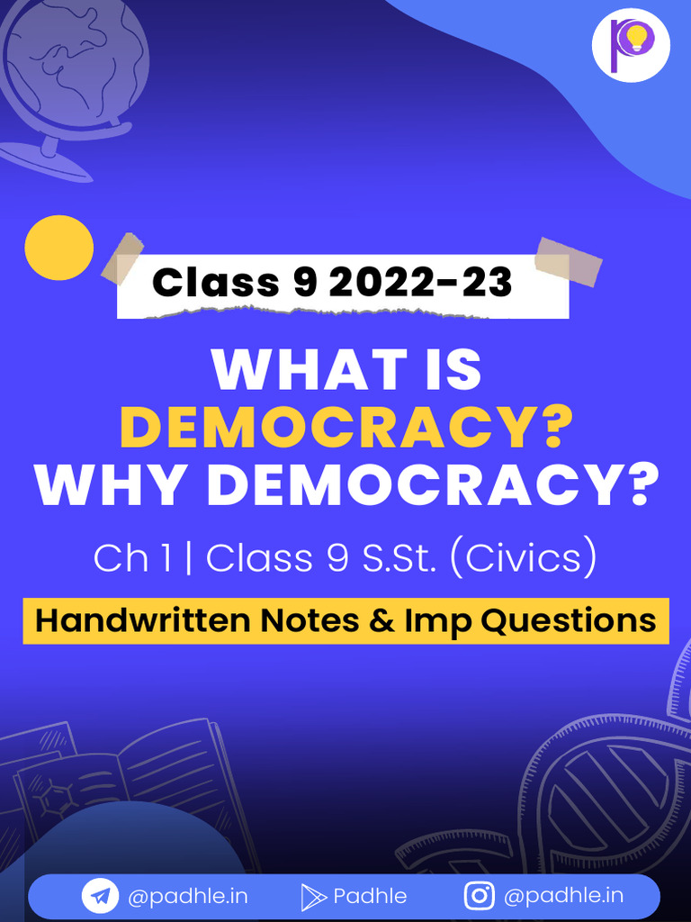 Class 9 Civics: What & Why Democracy | PDF