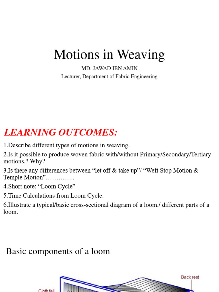 Fabric Manufacturing-2 | PDF | Loom | Weaving