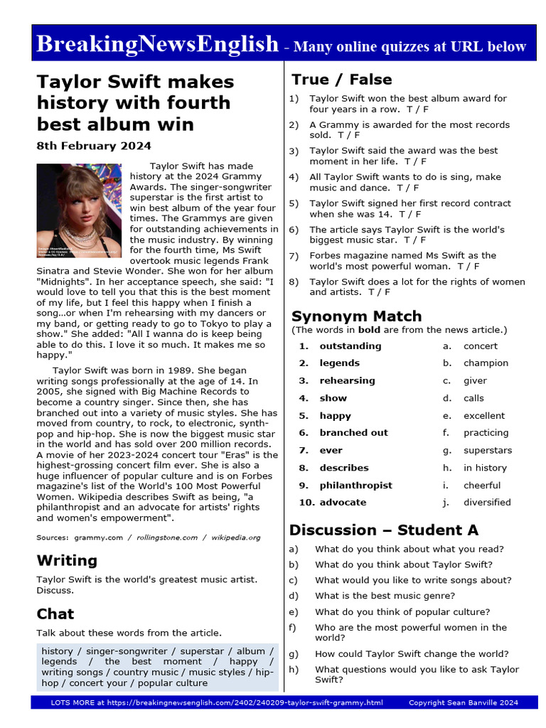 Taylor Swift Grammy M | PDF | Taylor Swift | Rock Music