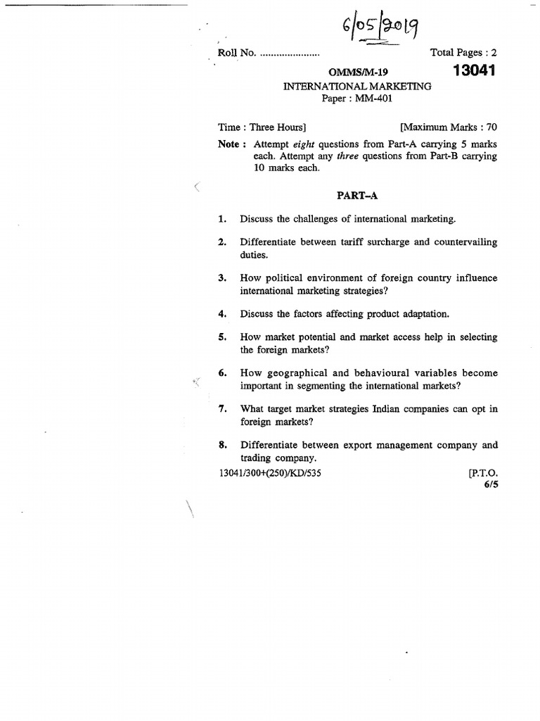 Question Paper | PDF