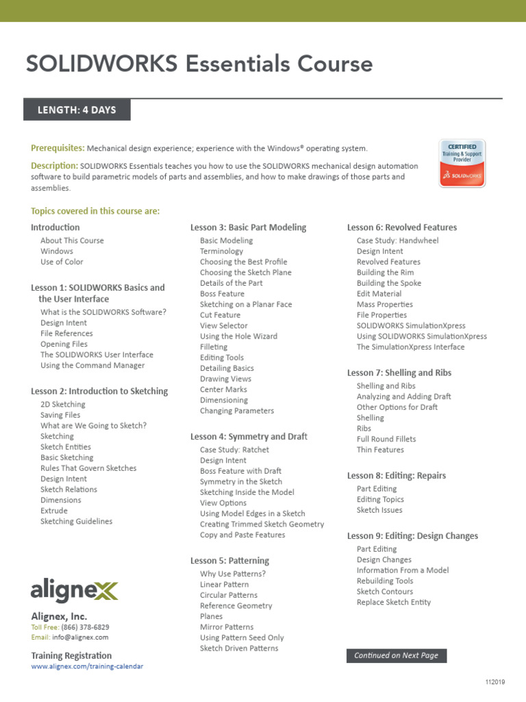 Solidworks Essentials Course | PDF | Software Engineering | Software