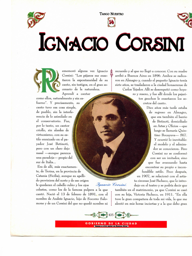 14 Tango Nuestro Ignacio Corsini | PDF | Musica Tango | Tango