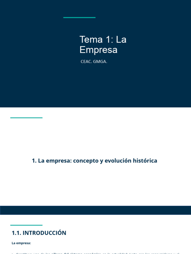 Tema 1.la Empresa | Descargar gratis PDF | Business | Panes