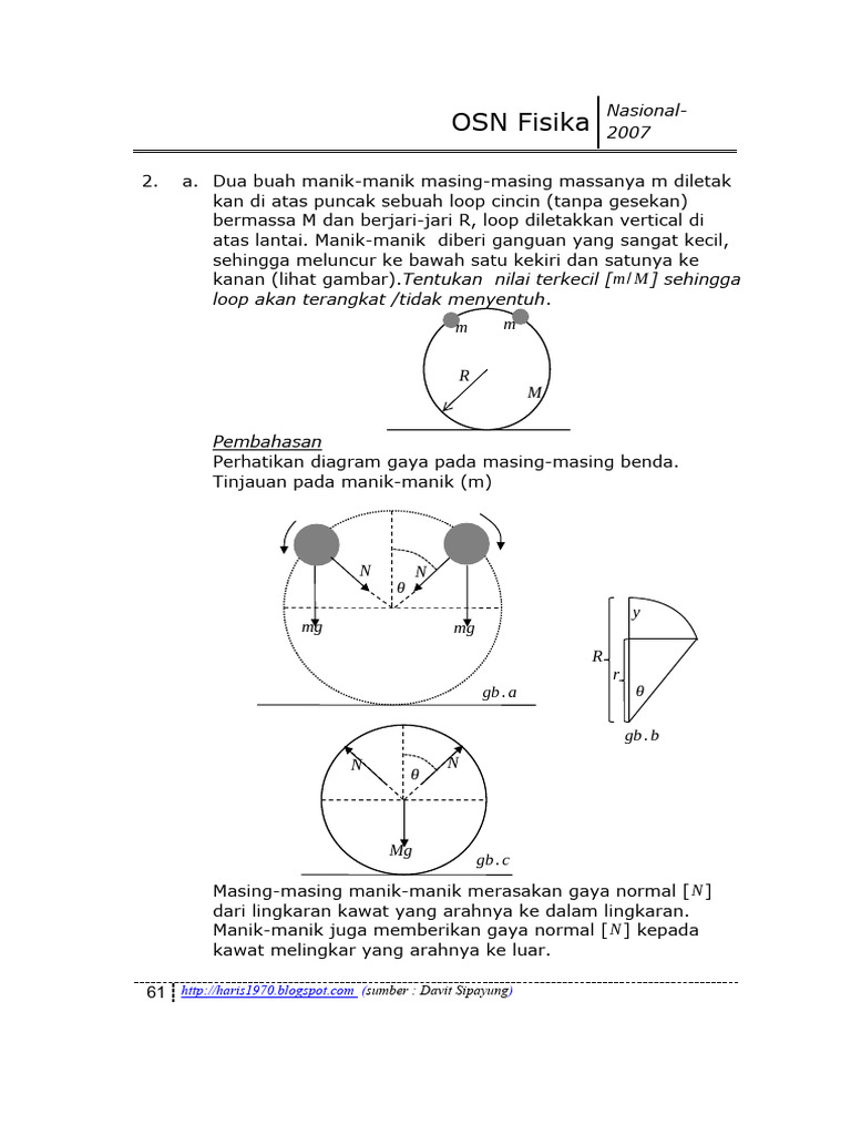 2007 Soal Dan Pembahasan OSN Fisika-02a | PDF