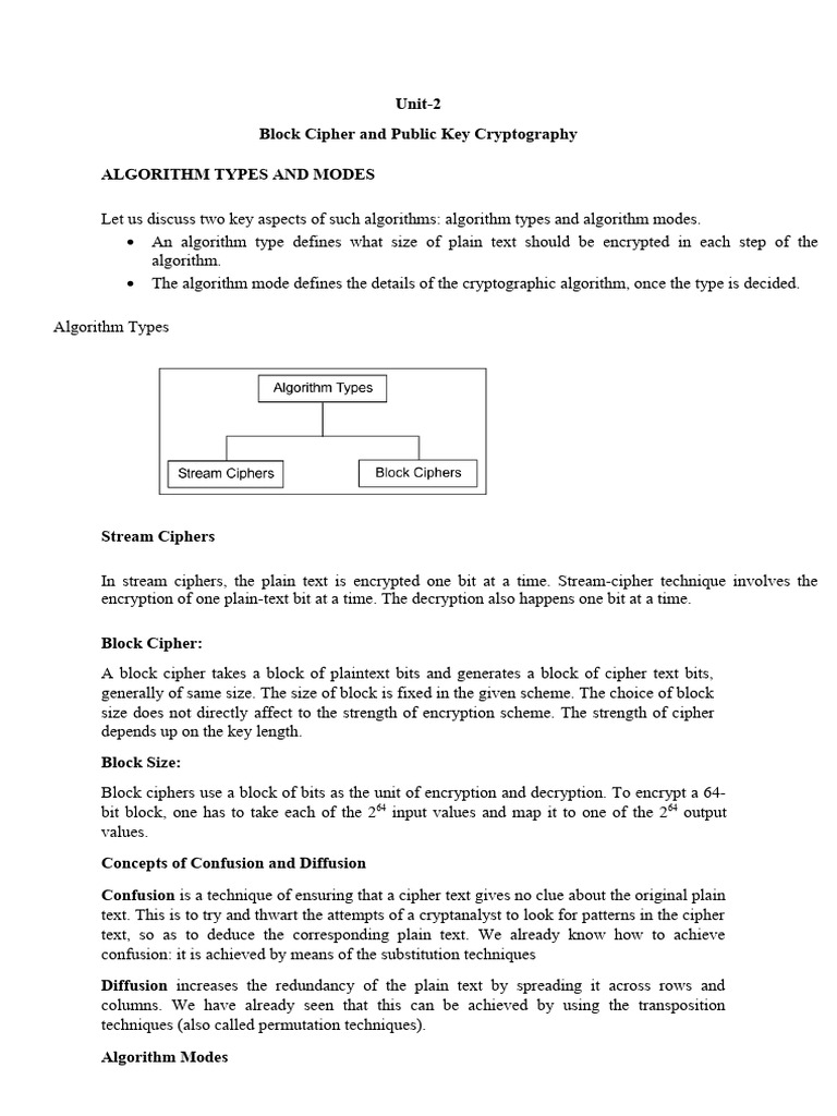 Unit 2 | PDF | Cipher | Cryptography