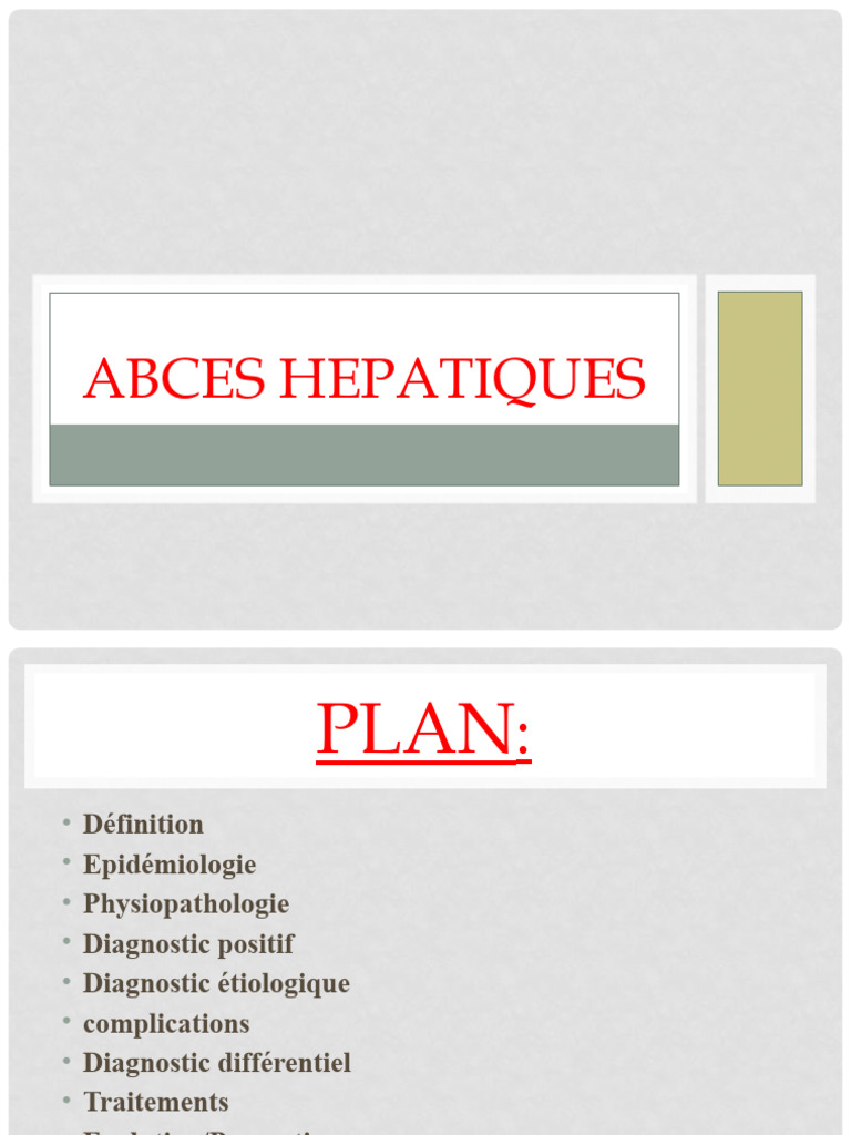 Abcès Hépatiques Topo Viscé | PDF | Bactérie | Foie