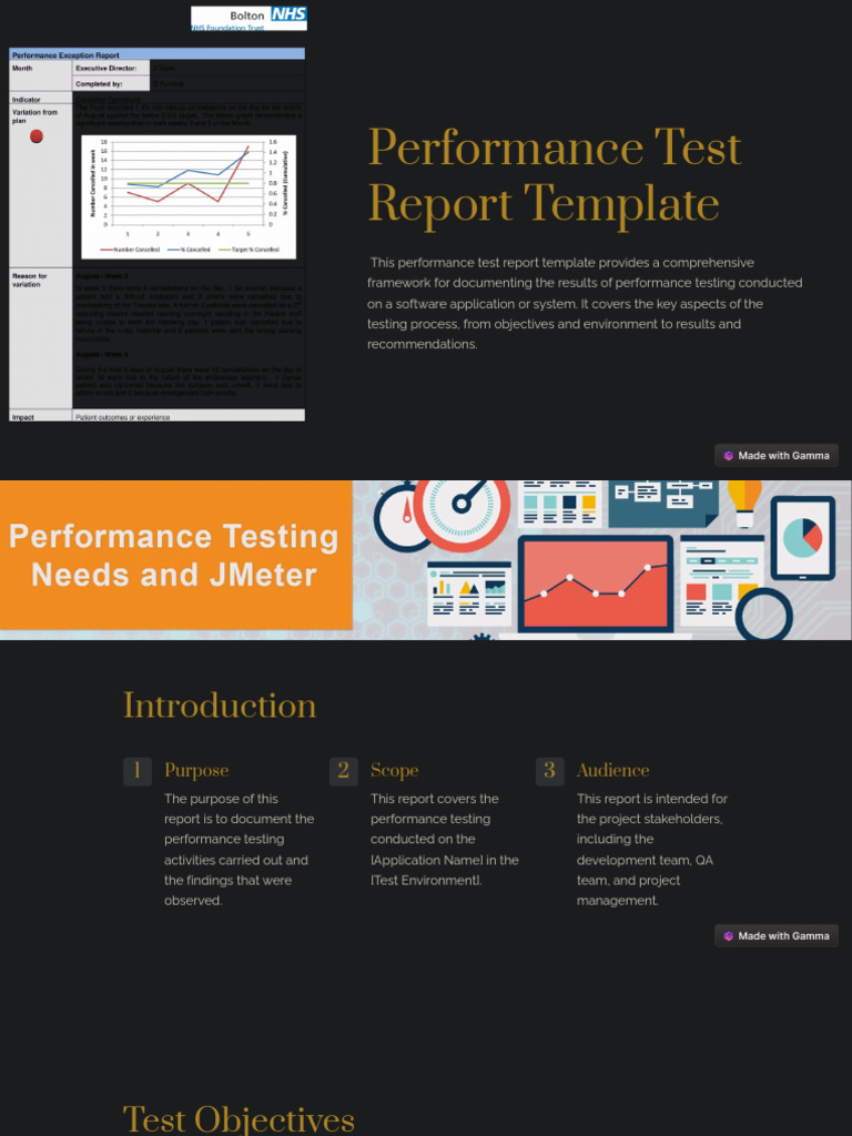 Performance Test Report Template | PDF | Scalability | Computer Science