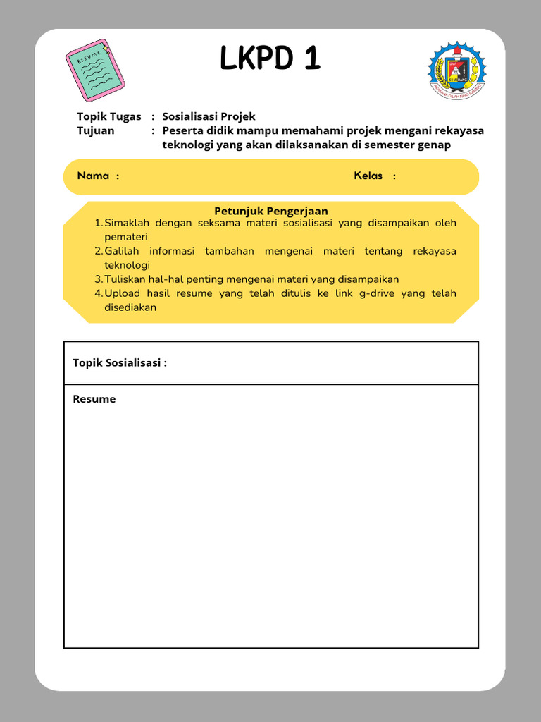 LKPD P5 Teknologi Dan Rekayasa | PDF | Karier & Perkembangan | Seni