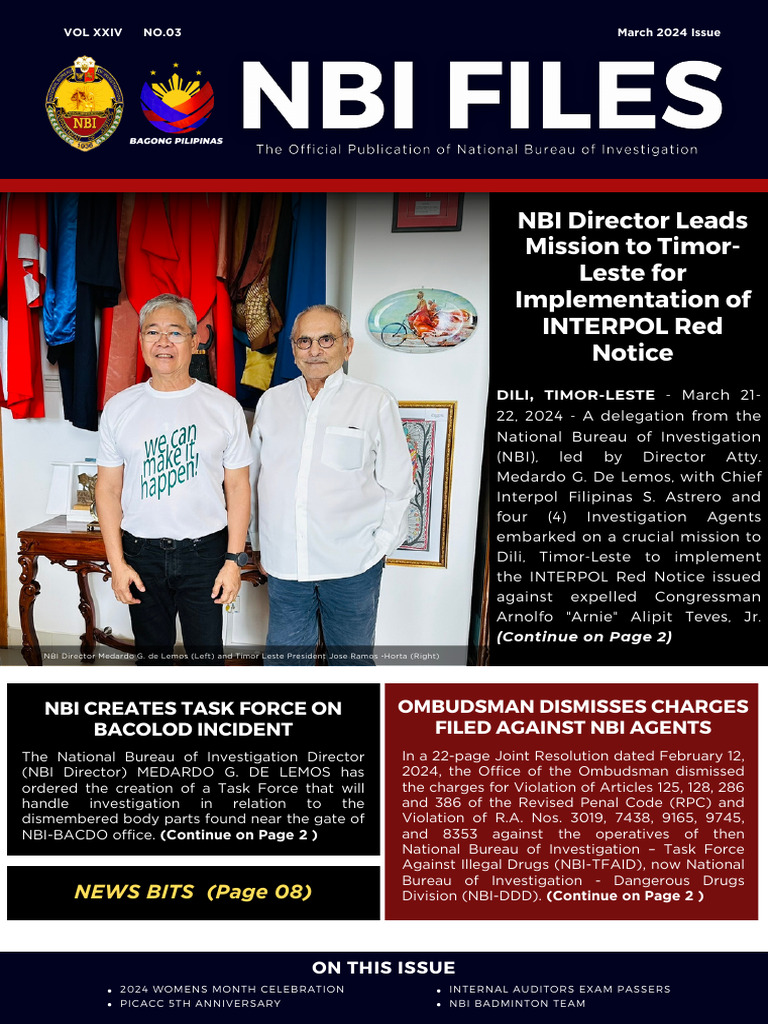 Nbi Files March 2024 | PDF | Crimes | Crime & Violence