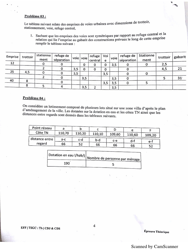 Exercice Assainissement EFF2017 | PDF