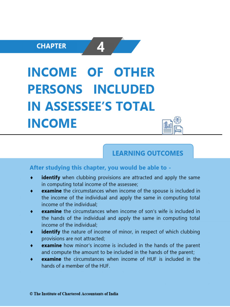 Chapter - 4 Income of Other Persons Included in Assessees Total Income ...