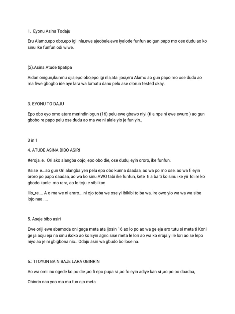 Asiri Ewe Todaju (Volume 2) | PDF