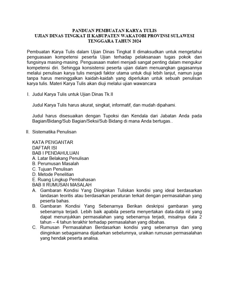 Panduan Pembuatan Karya Tulis | PDF