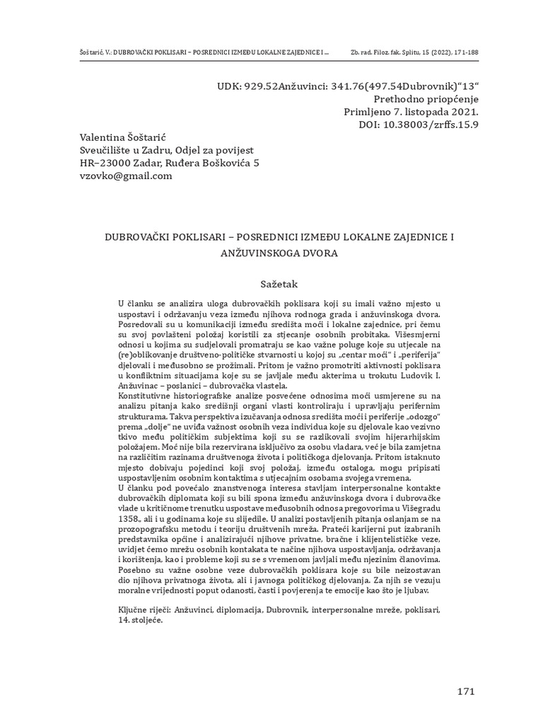 V. Šoštarić - Tiskana Verzija | PDF