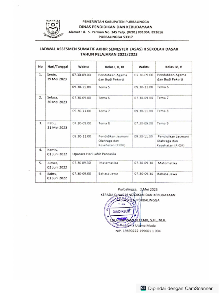 Jadwal ASAS II | PDF
