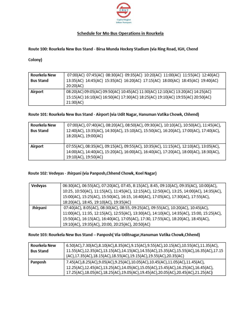 Rourkela Time Schedule Wef 05 01 24 | PDF | Transport