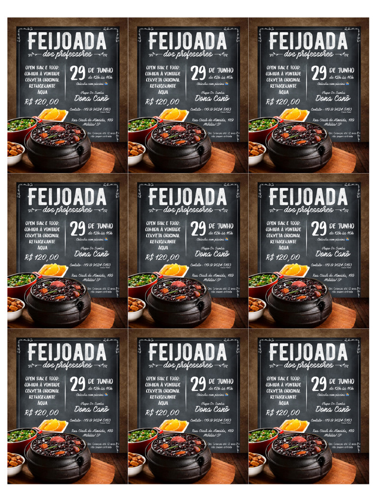 Feijoada Dos Professores2 (1) | PDF