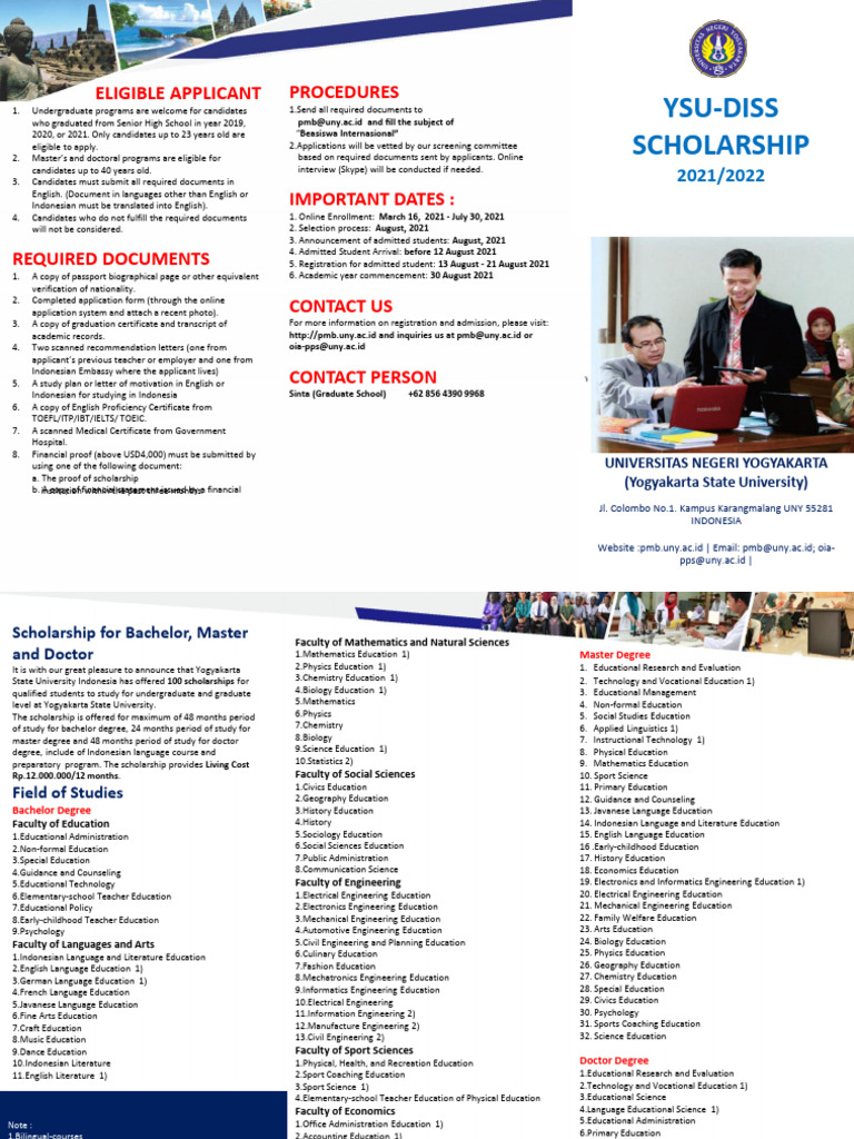 Leaflet Beasiswa YSU DISS 2021 25 Maret 2021 | PDF | Engineering ...