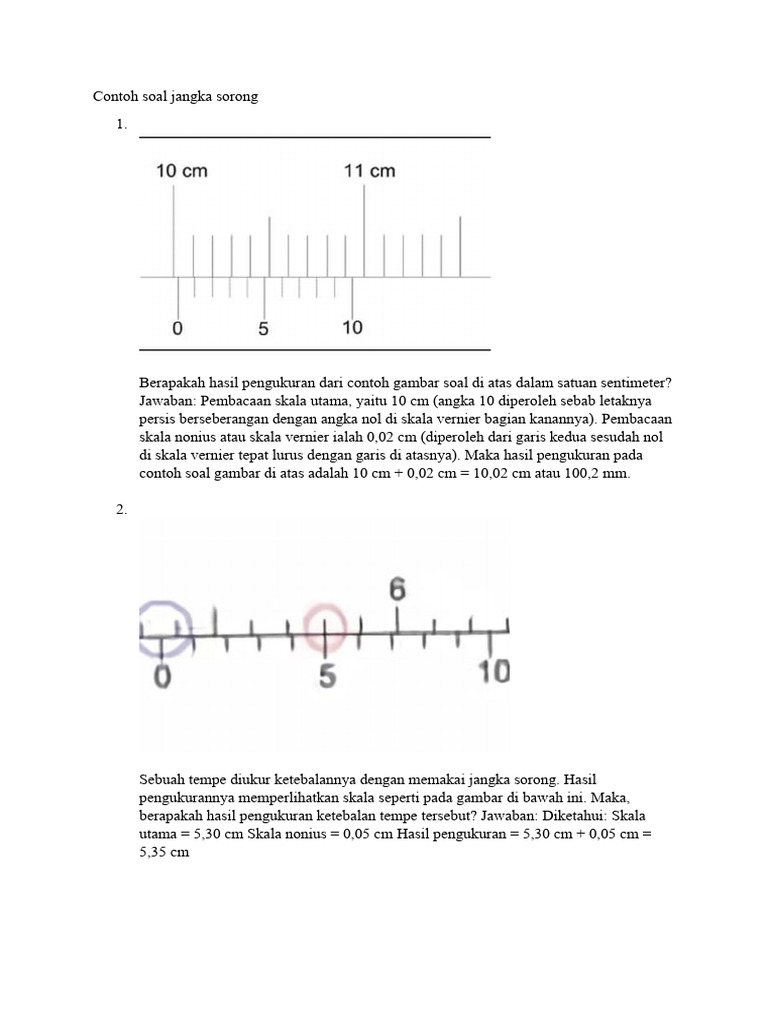 Contoh Soal Jangka Sorong | PDF