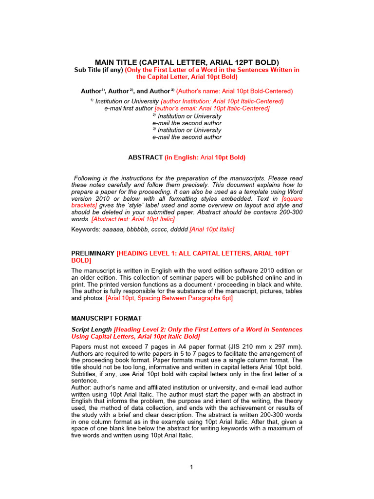 Full Paper Template | PDF | Text | Publishing