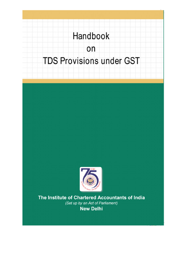 TDS Provisions Handbook under GST | PDF | Taxes | Government Finances