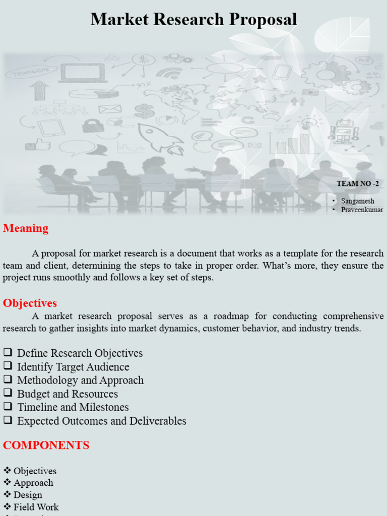 Market Research Proposal for Beverages | PDF | Marketing Research ...