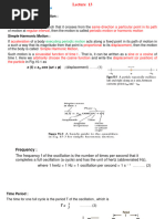 SHM Formula Sheet | PDF | Oscillation | Metrology