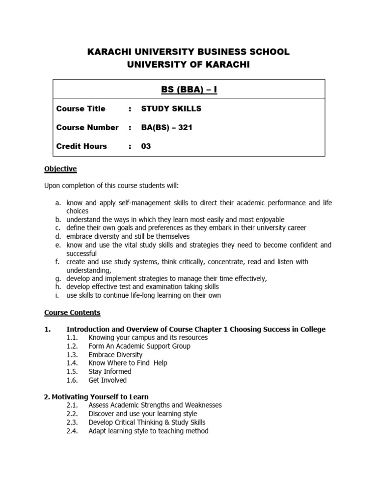 321 Study Skills | PDF | Learning | Behavioural Sciences