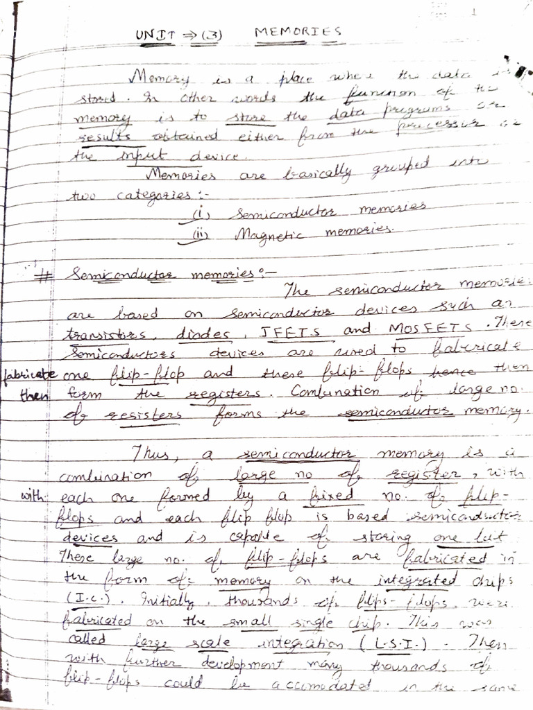Electronics Unit 3 Paper 3 | PDF | Read Only Memory | Random Access Memory