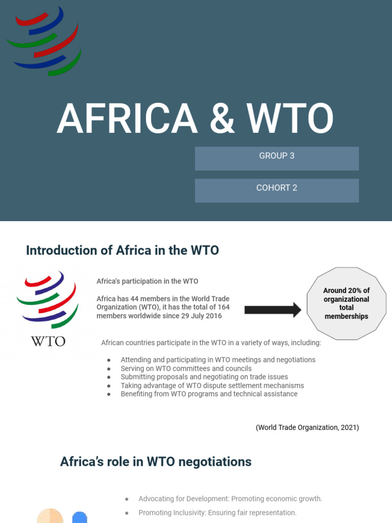 Africa's Participation in The WTO | PDF | World Trade Organization | Trade Agreements
