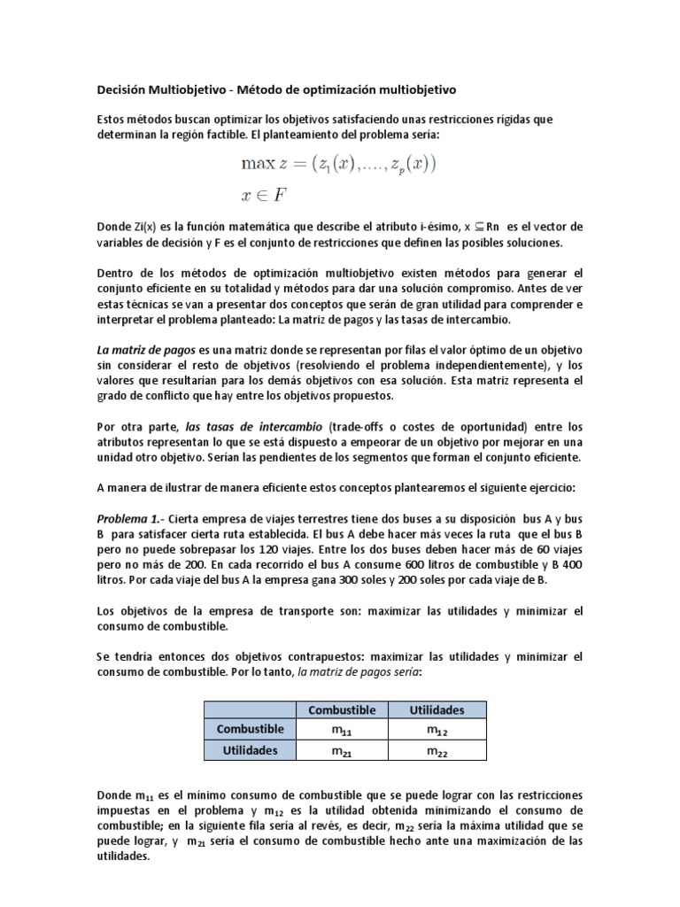 Programacion Multiobjetivo Ii | PDF | Optimización Matemática | Análisis matemático