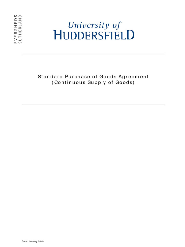 Standard Purchase Agreement for Goods | PDF | Indemnity | Insurance