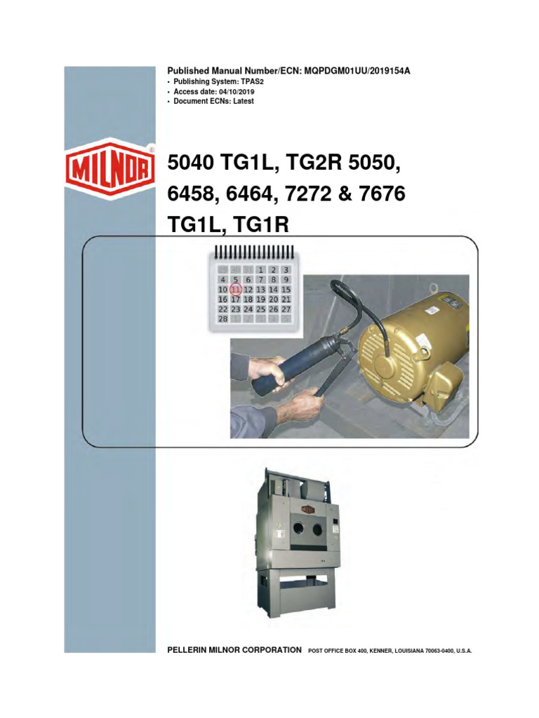 Milnor Dryer 6458TG1R | PDF | Fire Sprinkler System | Machines