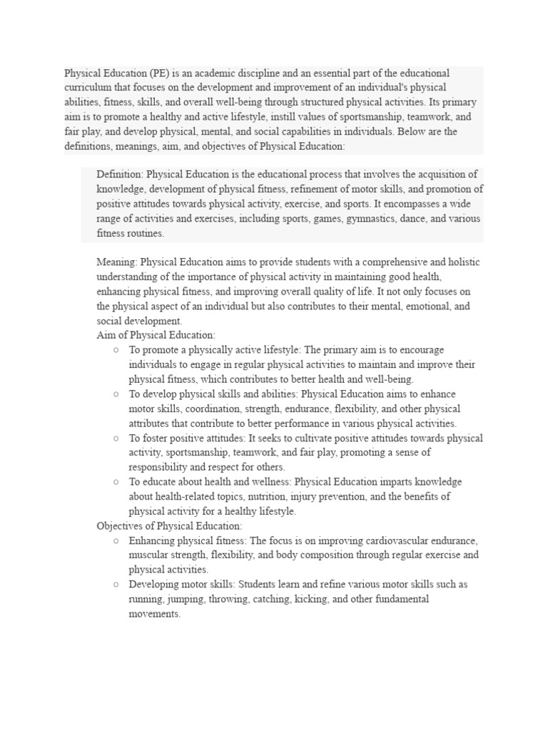 Physical Education (Yoga) Unit 1 Notes | PDF | Physical Education ...