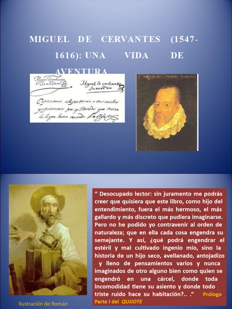 Vida y obra de Miguel de Cervantes | PDF | Don Quijote | Miguel De ...