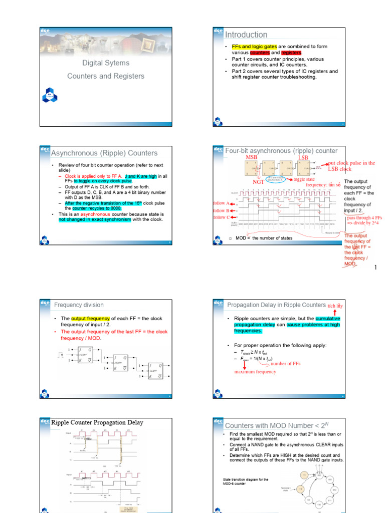 Counters and Registers: Design Principles | PDF | Digital Electronics ...