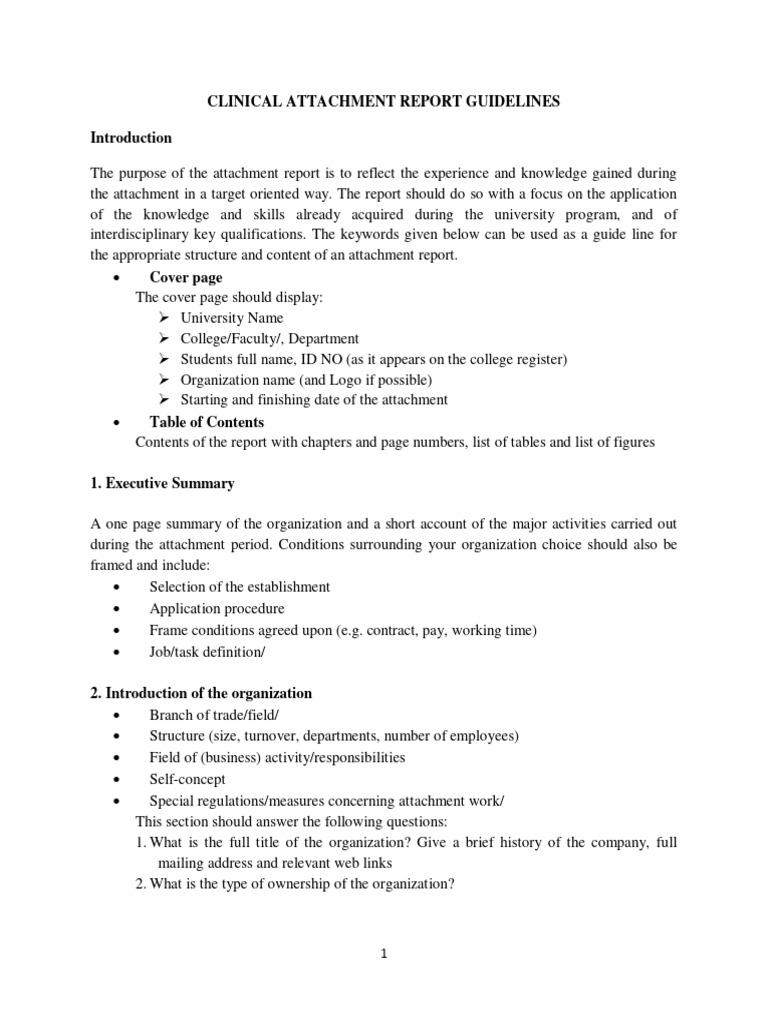 Clinical Attachment Format | PDF | Knowledge