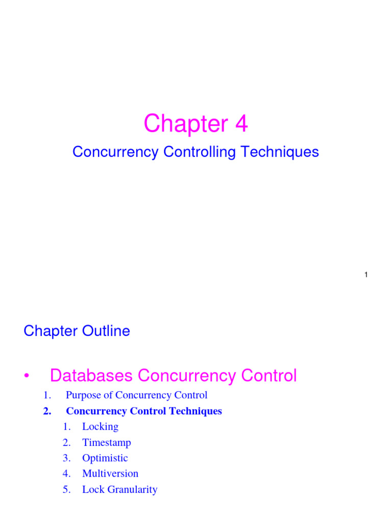 Database Concurrency Control Techniques | PDF | Database Transaction | Computing