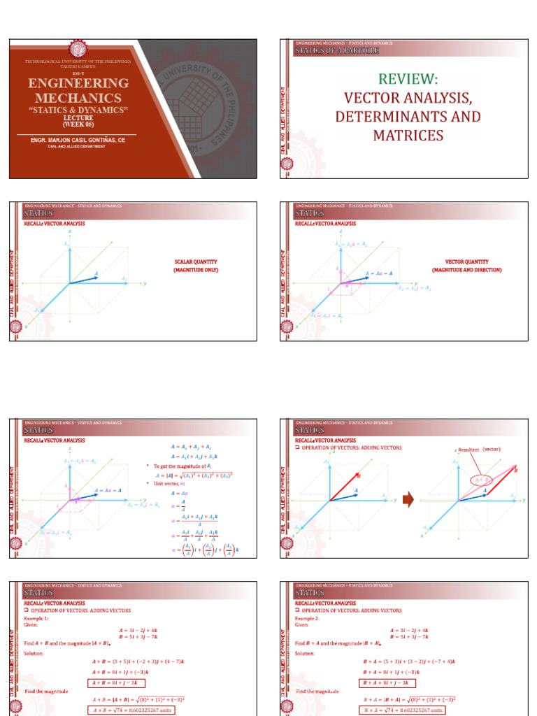 Week 05 Engineering Mechancs Statics Dynamics | PDF | Mechanical Engineering | Mechanics
