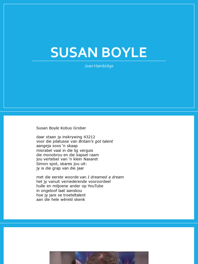 Susan Boyle Joan Hambidge | PDF