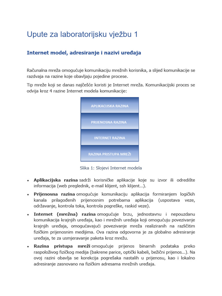 RM Lab Vjezba 1 Upute | PDF