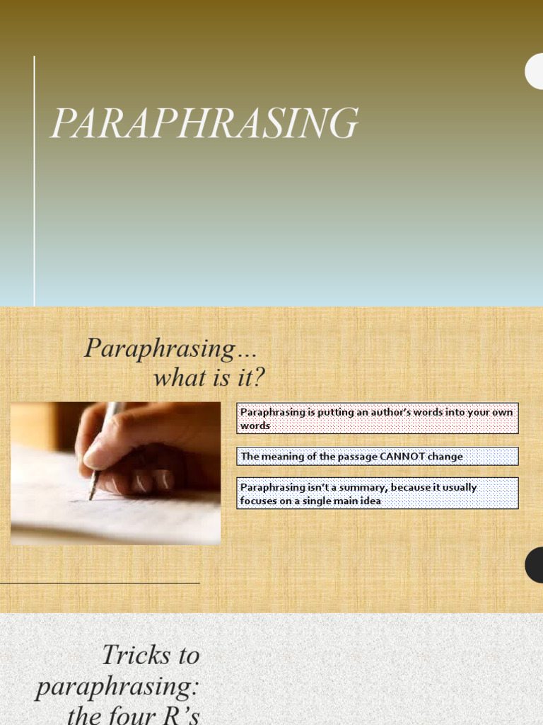Paraphrasing - Librarian | PDF | Plagiarism | Human Communication