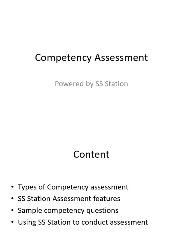 Competency Assessment | PDF | Educational Assessment | Multiple Choice