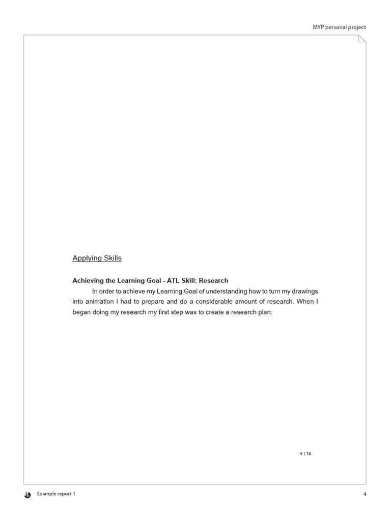 Sample Criterion B | PDF | Animation | Experience