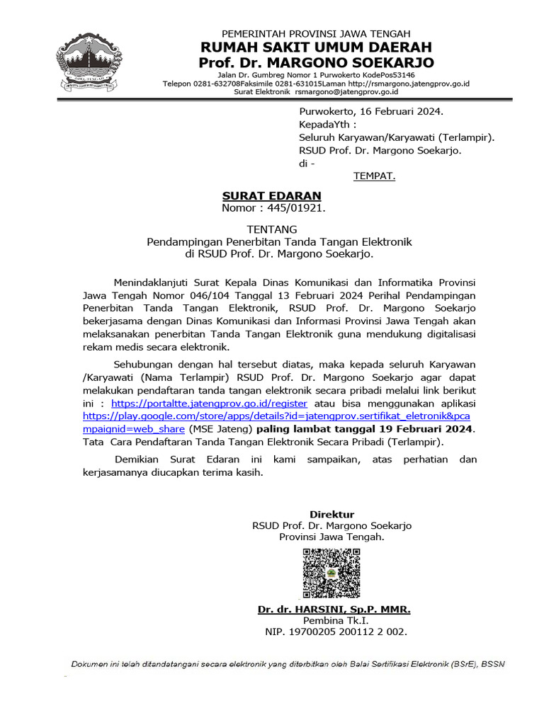 Surat Edaran Pendampingan TTE - Sign - Unlocked | PDF