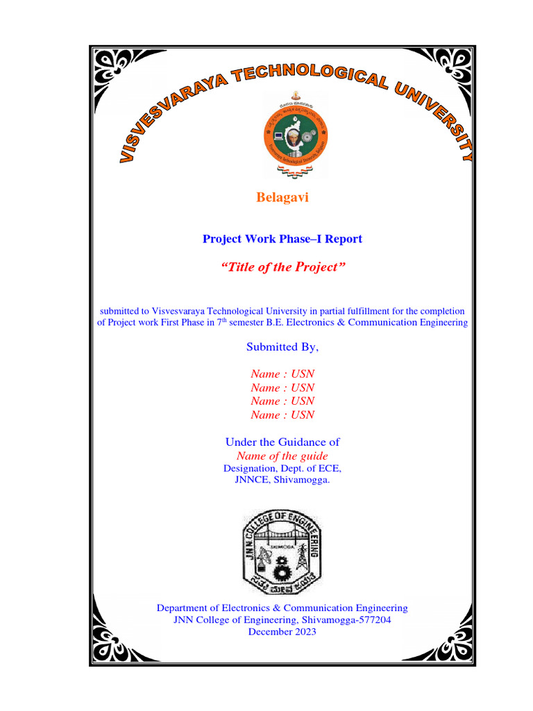 JNNCE-ECE-7-First Phase Project - Report Template | PDF | Computing | Computer Science