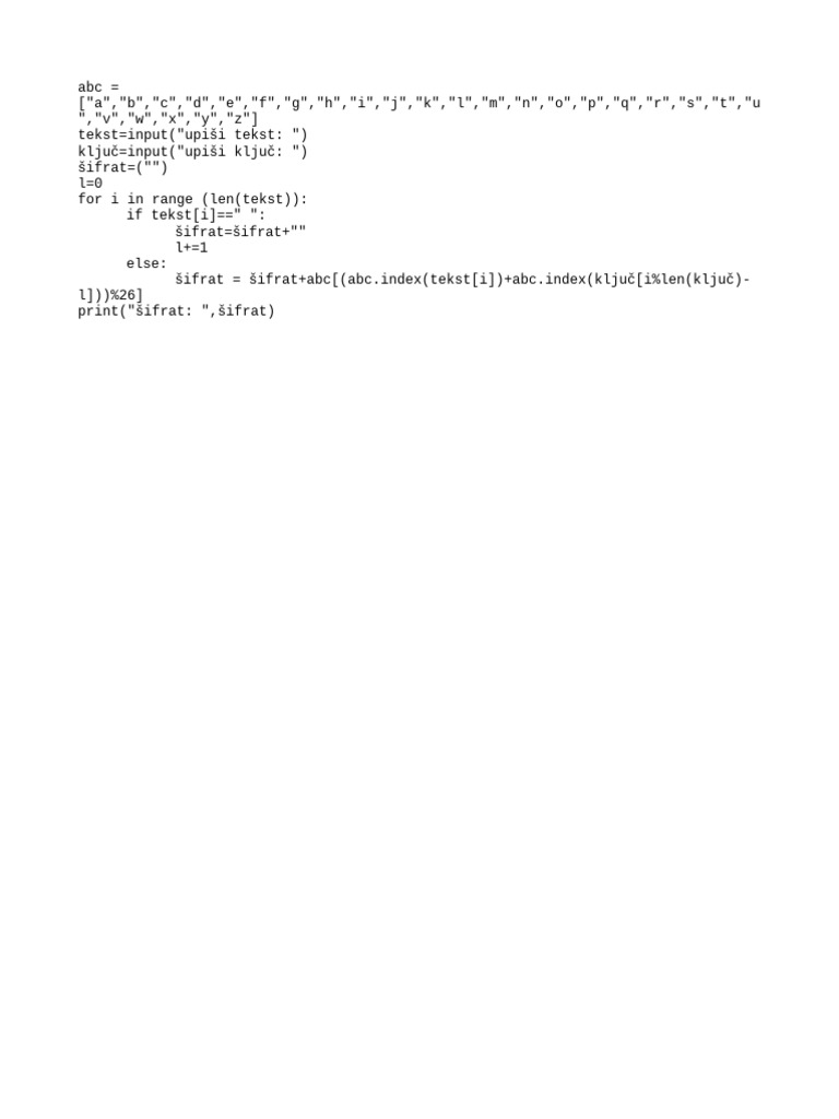 Vigener Cipher - Py | PDF